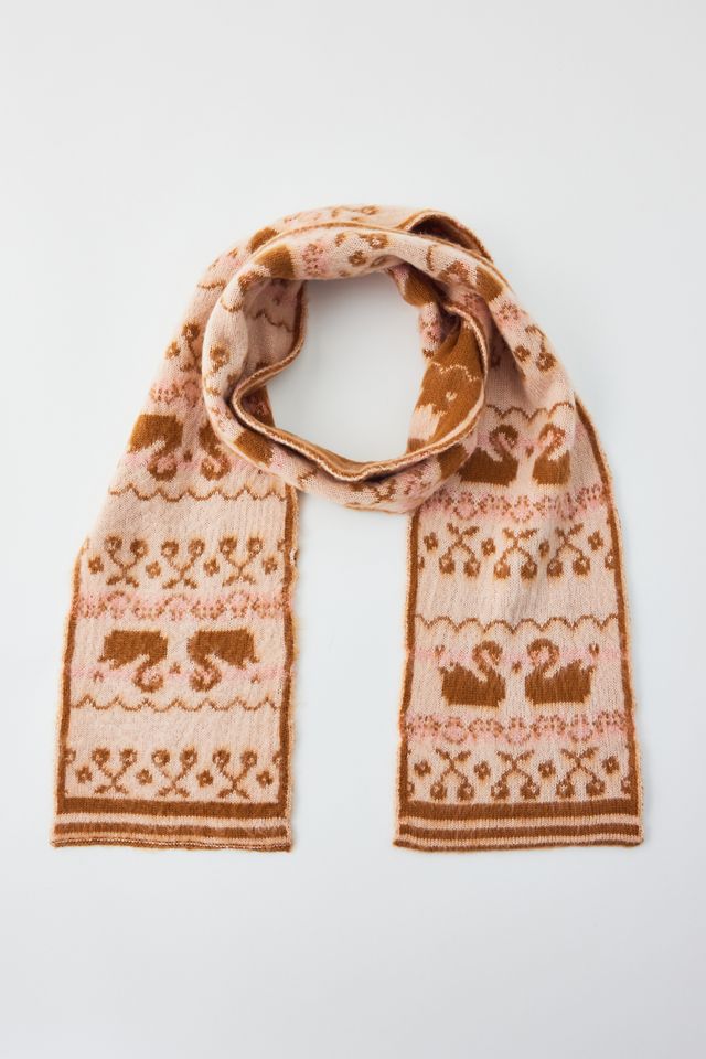 Swan Varsity Scarf | Urban Outfitters