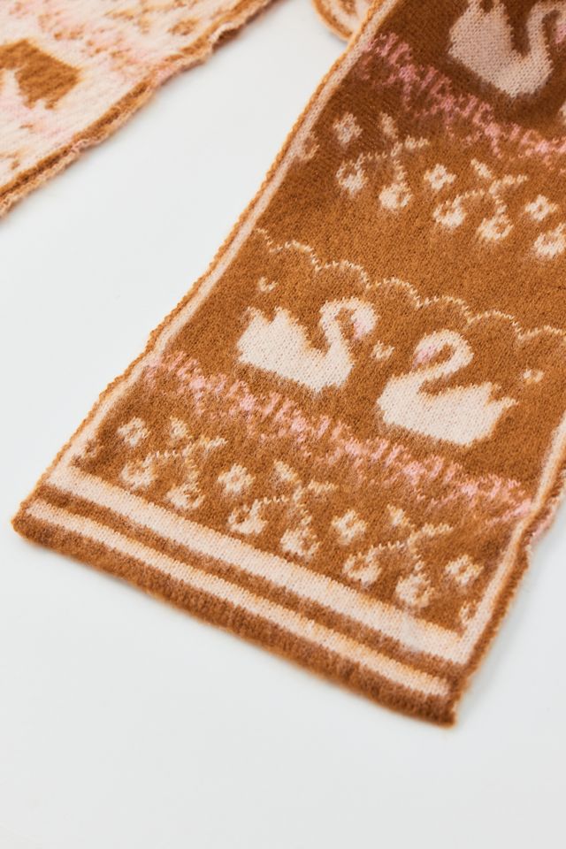 Swan Varsity Scarf | Urban Outfitters