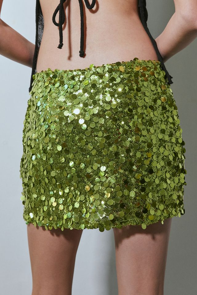 Silence + Noise Olivia Paillette Sequin Mini Skirt | Urban Outfitters