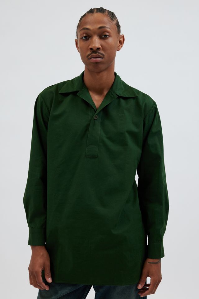 Urban Renewal Vintage Surplus Quarter-Button Long Sleeve Shirt | Urban ...