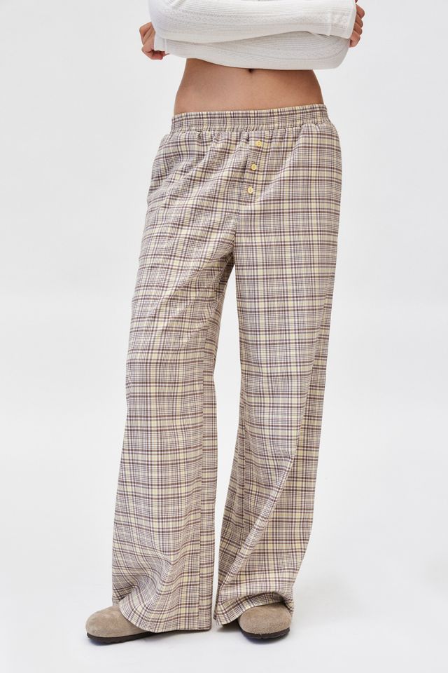 Urban Renewal Remnants Button Front Boxer Pant | Urban Outfitters