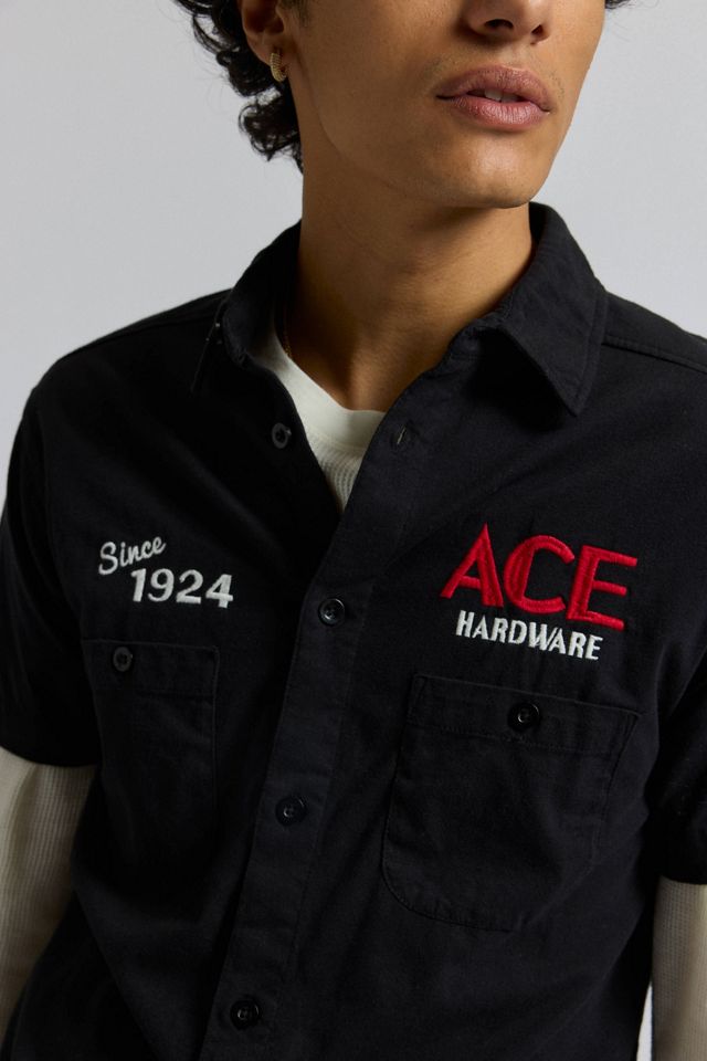 American Needle Ace Hardware Embroidered Short Sleeve Button-Down Shirt ...