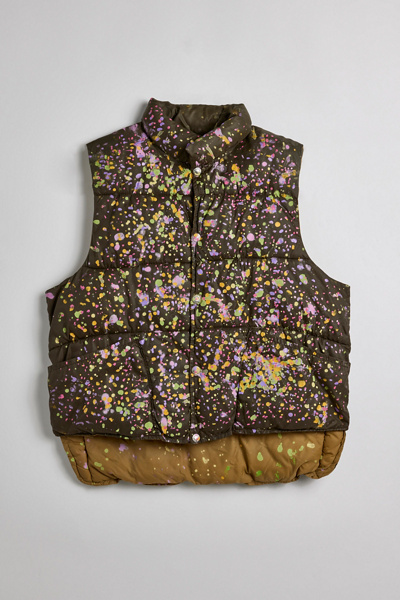 Vintage Paint Splatter Puffer Vest | Urban Outfitters