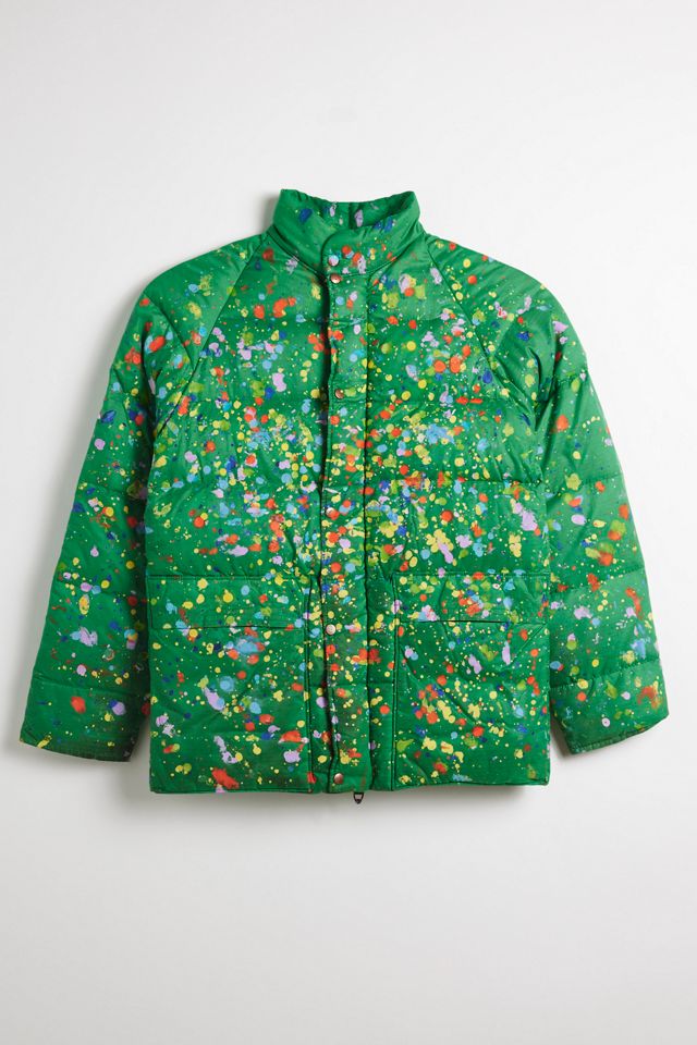 Vintage Paint Splatter Puffer Jacket | Urban Outfitters
