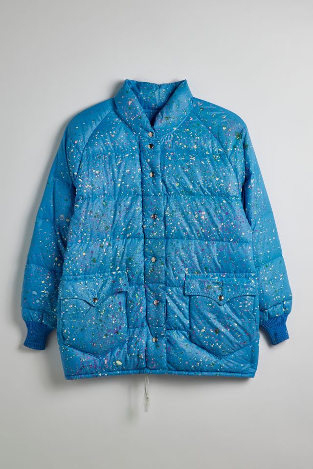 Vintage Paint Splatter Puffer Jacket | Urban Outfitters