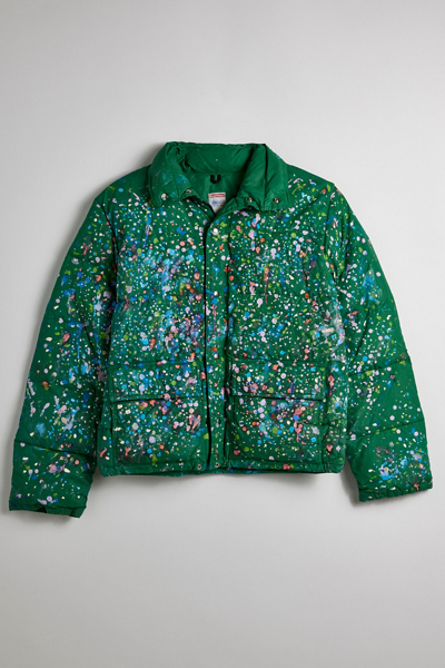 Vintage Paint Splatter Puffer Jacket | Urban Outfitters