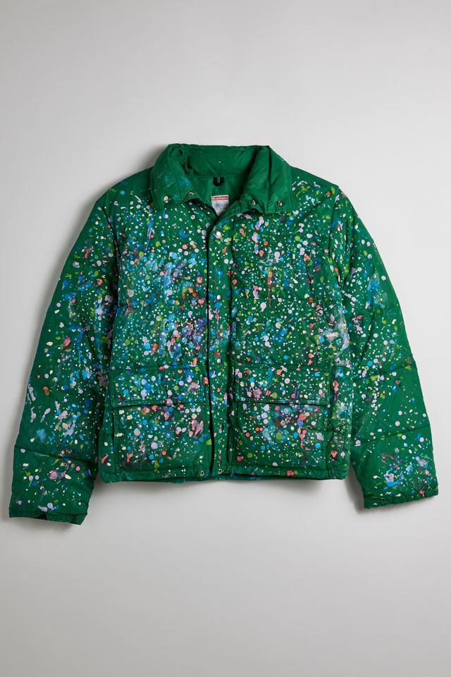 Vintage Paint Splatter Puffer Jacket | Urban Outfitters