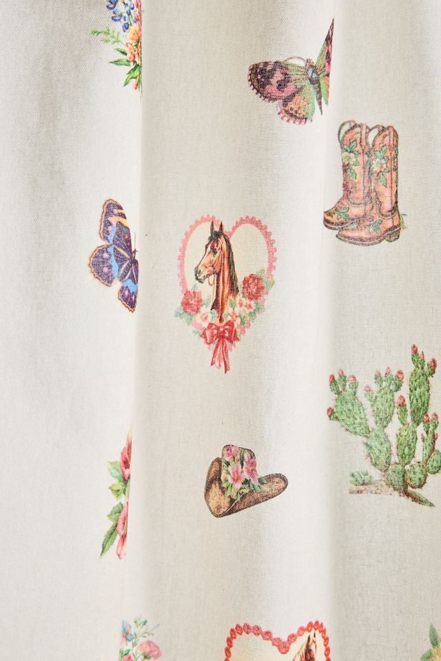 Western Collage Café Curtain Set | Urban Outfitters