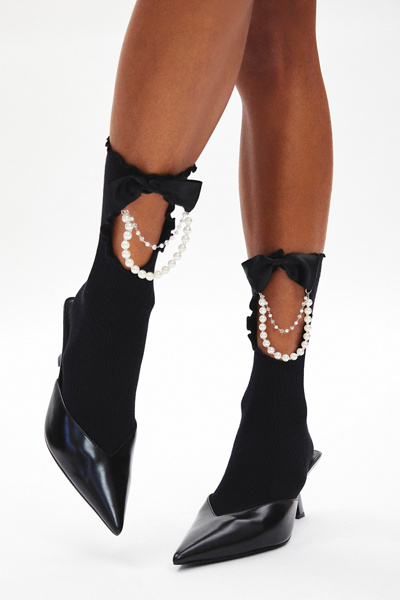 Pearl Chain Cutout Sock | Urban Outfitters