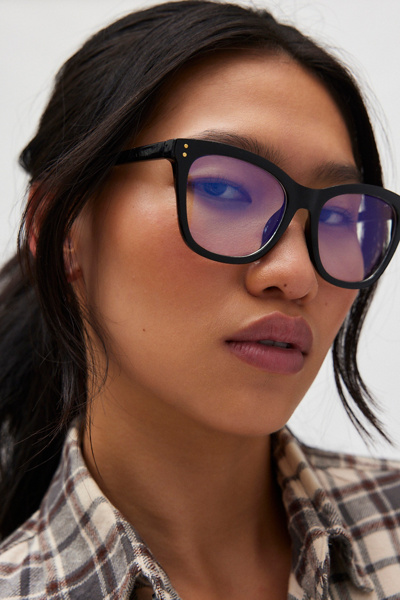 Amadeus Thick Rectangle Blue Light Glasses | Urban Outfitters