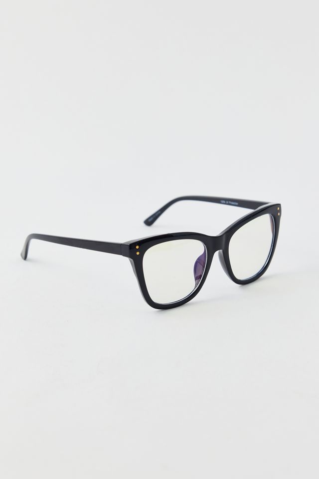 Amadeus Thick Rectangle Blue Light Glasses | Urban Outfitters