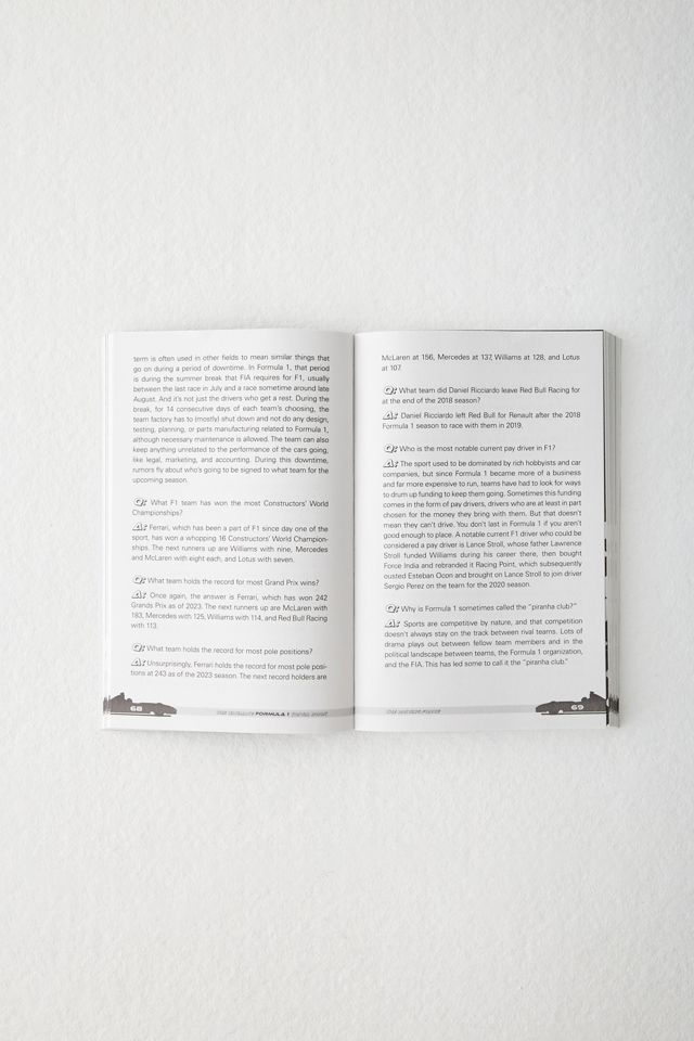 The Ultimate Formula 1 Trivia Book By Bernadette Johnson | Urban Outfitters