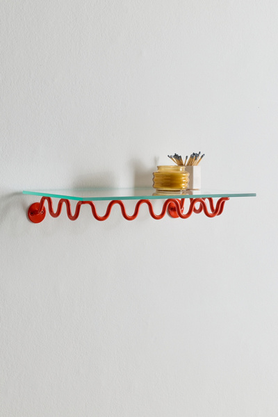 Ophelia Squiggle Glass Wall Shelf | Urban Outfitters