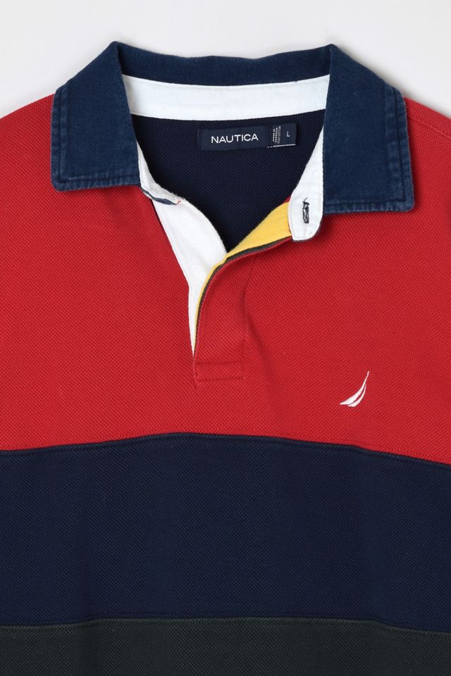 Vintage 90s Colorblock Striped Rugby Shirt | Urban Outfitters