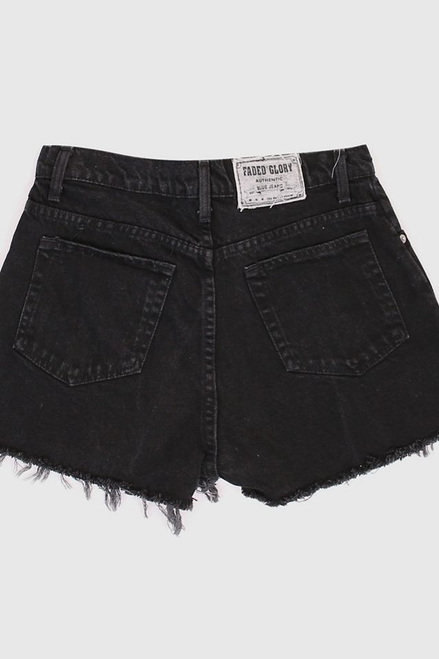 Vintage 90s Black Distressed High Rise Shorts | Urban Outfitters