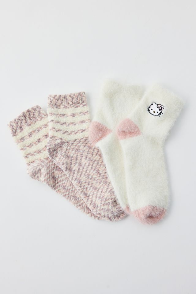 Sanrio Hello Kitty Chenille Mid Crew Sock 2-Pack | Urban Outfitters