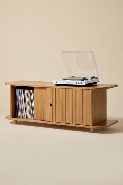 Juliette Fluted Wood Media Storage Console | Urban Outfitters