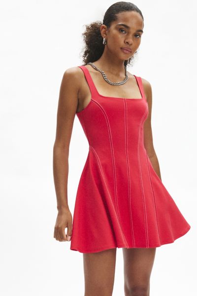 Kimchi Blue Mabel Corset Seam Fit-And-Flare Mini Dress | Urban Outfitters