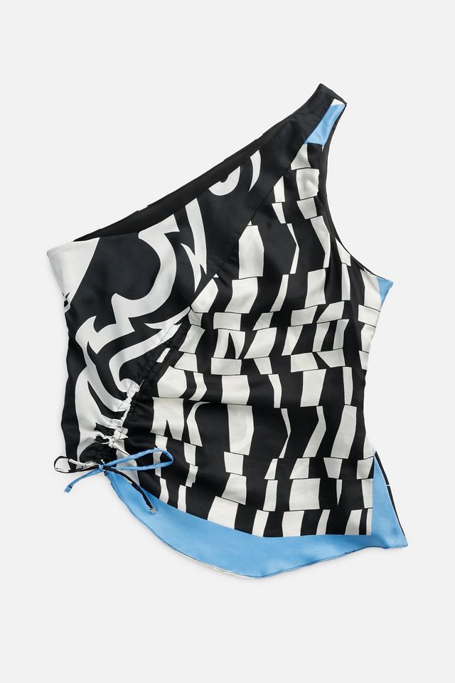 Rework Silk Scarf Ruche Tank 009 | Urban Outfitters