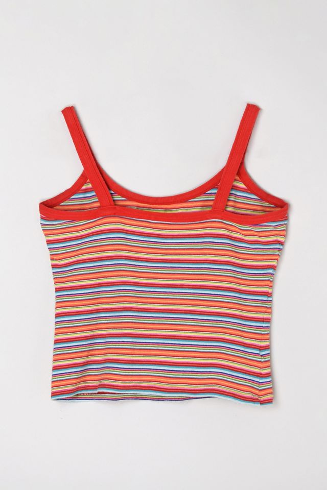 Vintage Y2k Red Striped Crop Top | Urban Outfitters
