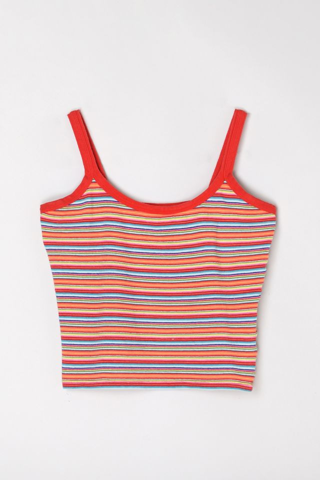 Vintage Y2k Red Striped Crop Top | Urban Outfitters