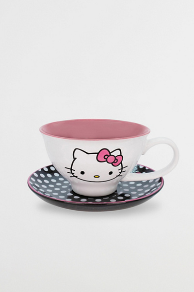 Sanrio Hello Kitty Ceramic Teacup Set | Urban Outfitters