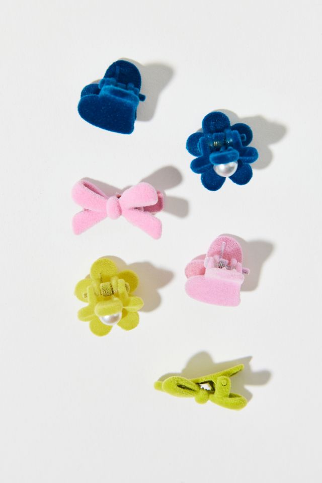 Velvet Mini Claw Clip Set | Urban Outfitters