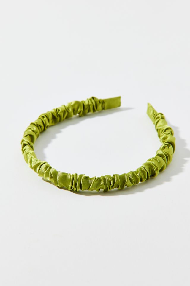 Ruffle Satin Headband | Urban Outfitters