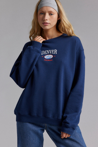 Denver Embroidered Graphic Crew Neck Pullover | Urban Outfitters