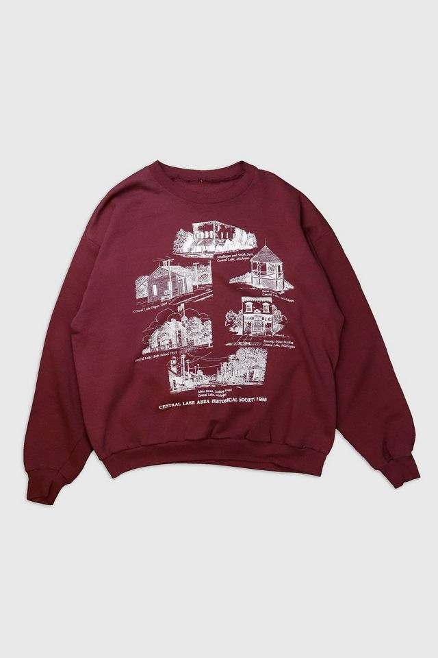 Vintage 1955 Central Lake Historical Society Sweatshirt | Urban Outfitters
