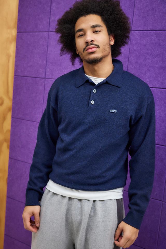 iets frans... Navy Luis Polo Shirt | Urban Outfitters