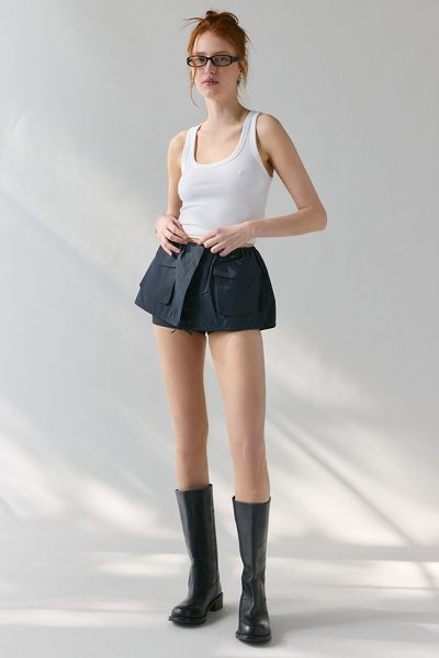 WMWM Navy Pockets Sporty Micro Short | Urban Outfitters