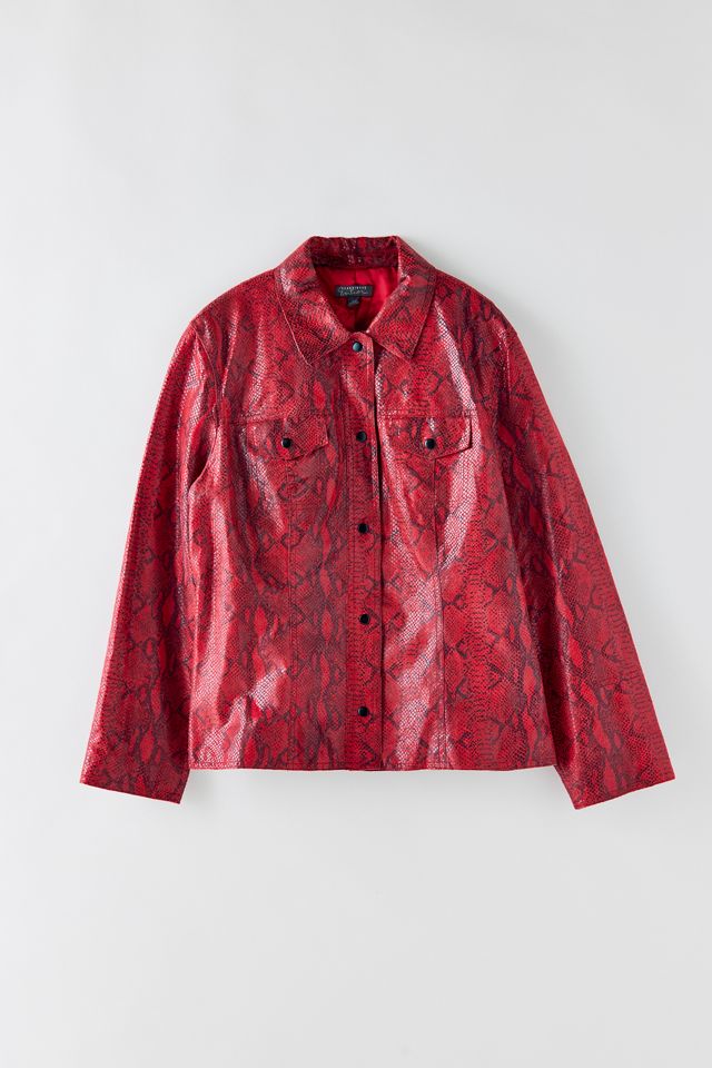 Vintage Snake Pattern Leather Jacket | Urban Outfitters