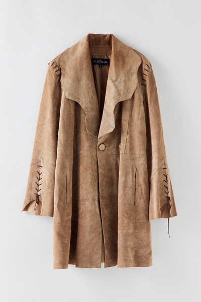 Vintage Longline Leather Jacket | Urban Outfitters