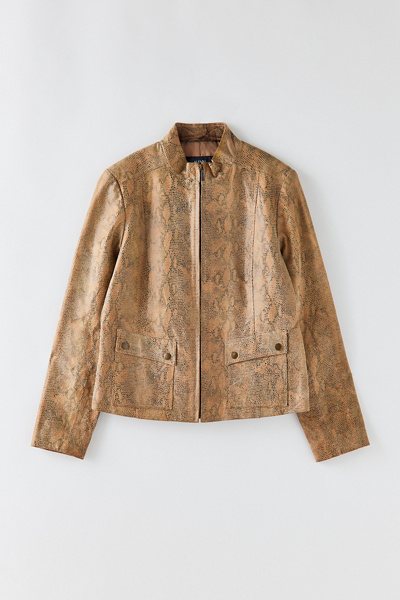 Vintage Snake Pattern Leather Jacket | Urban Outfitters