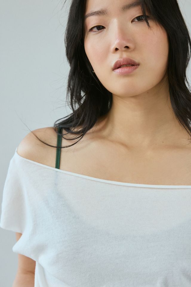 Out From Under Off-The-Shoulder Banded Hem Tee | Urban Outfitters