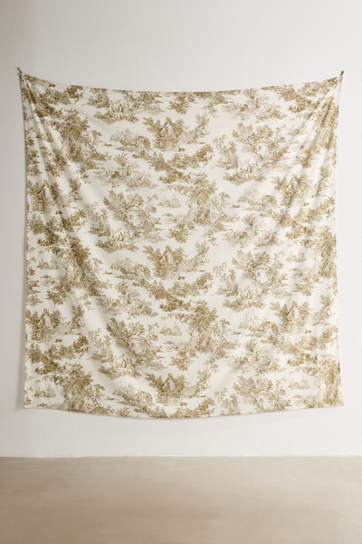 Frog Toile Patterned Wallpaper Tapestry | Urban Outfitters