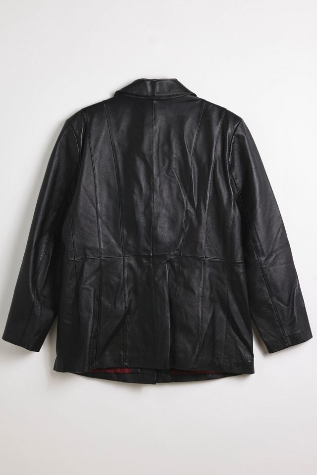 Vintage Collared Leather Jacket | Urban Outfitters