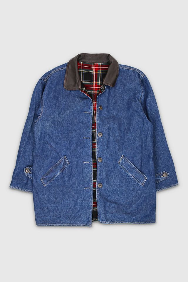 Vintage Reversible Denim and Plaid Jacket | Urban Outfitters