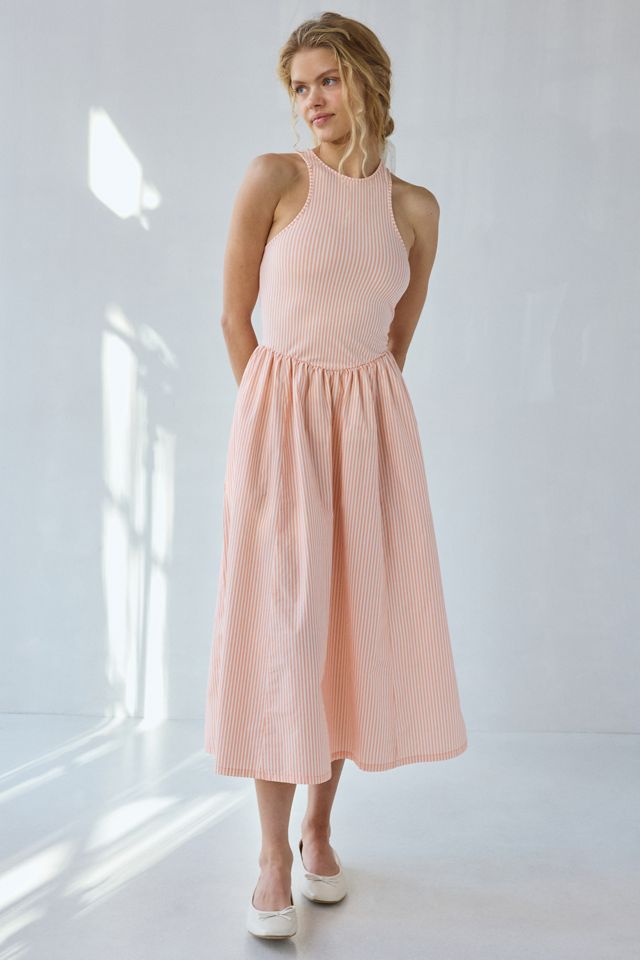 Kimchi Blue Bianca Drop Waist Midi Dress | Urban Outfitters Canada