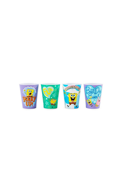Nickelodeon SpongeBob SquarePants 4-Piece Plastic Shot Glass Set ...