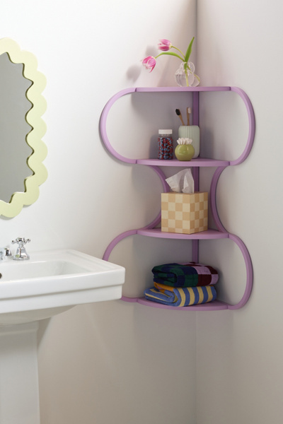 Urban Outfitters Lucie Wiggle Iron Corner Wall Shelf In Lilac At | ModeSens