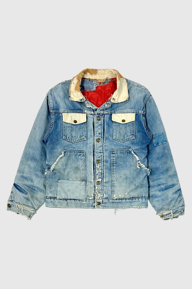 Vintage 1950’s Buckaroo Thrashed And Repaired Denim Trucker Jacket ...