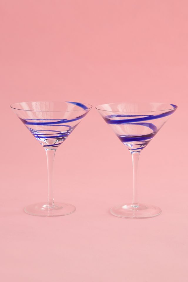 Vintage 2005 Pier 1 Swirl Martini Glass Set | Urban Outfitters Canada