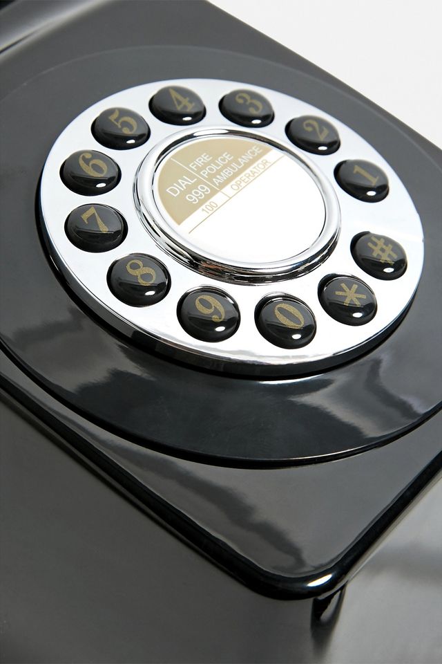 GPO 746 Retro Push Button Dial Landline Wall Mount Phone | Urban Outfitters