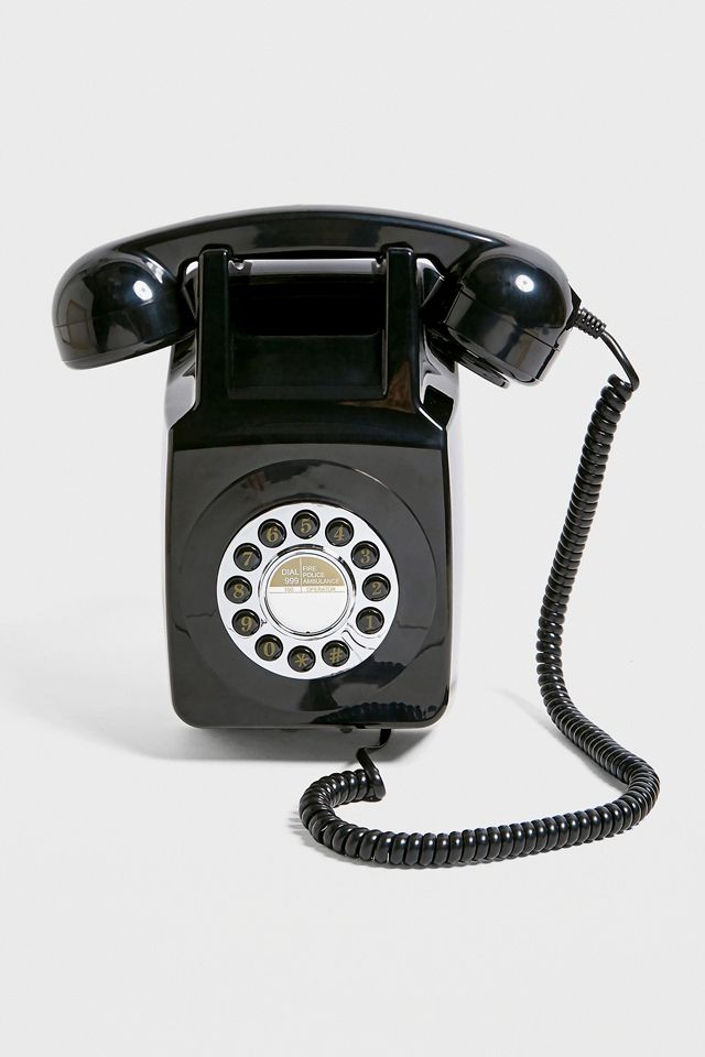 GPO 746 Retro Push Button Dial Landline Wall Mount Phone | Urban Outfitters