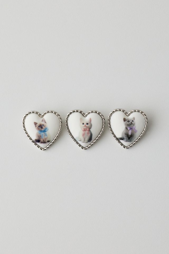 Icon Heart Enamel Pin Set | Urban Outfitters