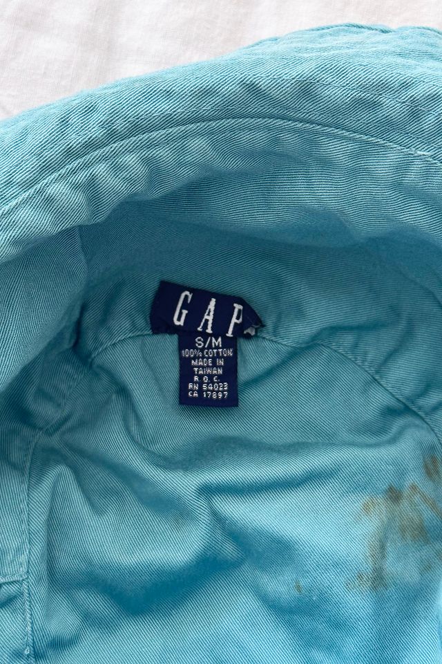 Vintage GAP Teal Turquoise Snap Bucket Hat | Urban Outfitters