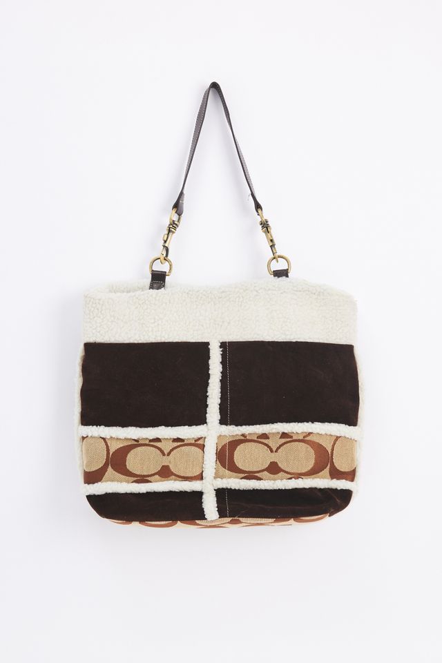 Vintage Coach Patchwork Fleece Purse | Urban Outfitters