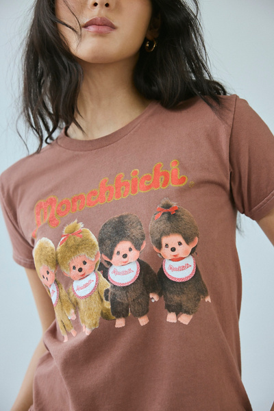 Monchhichi Graphic Overdyed Slim Tee | Urban Outfitters